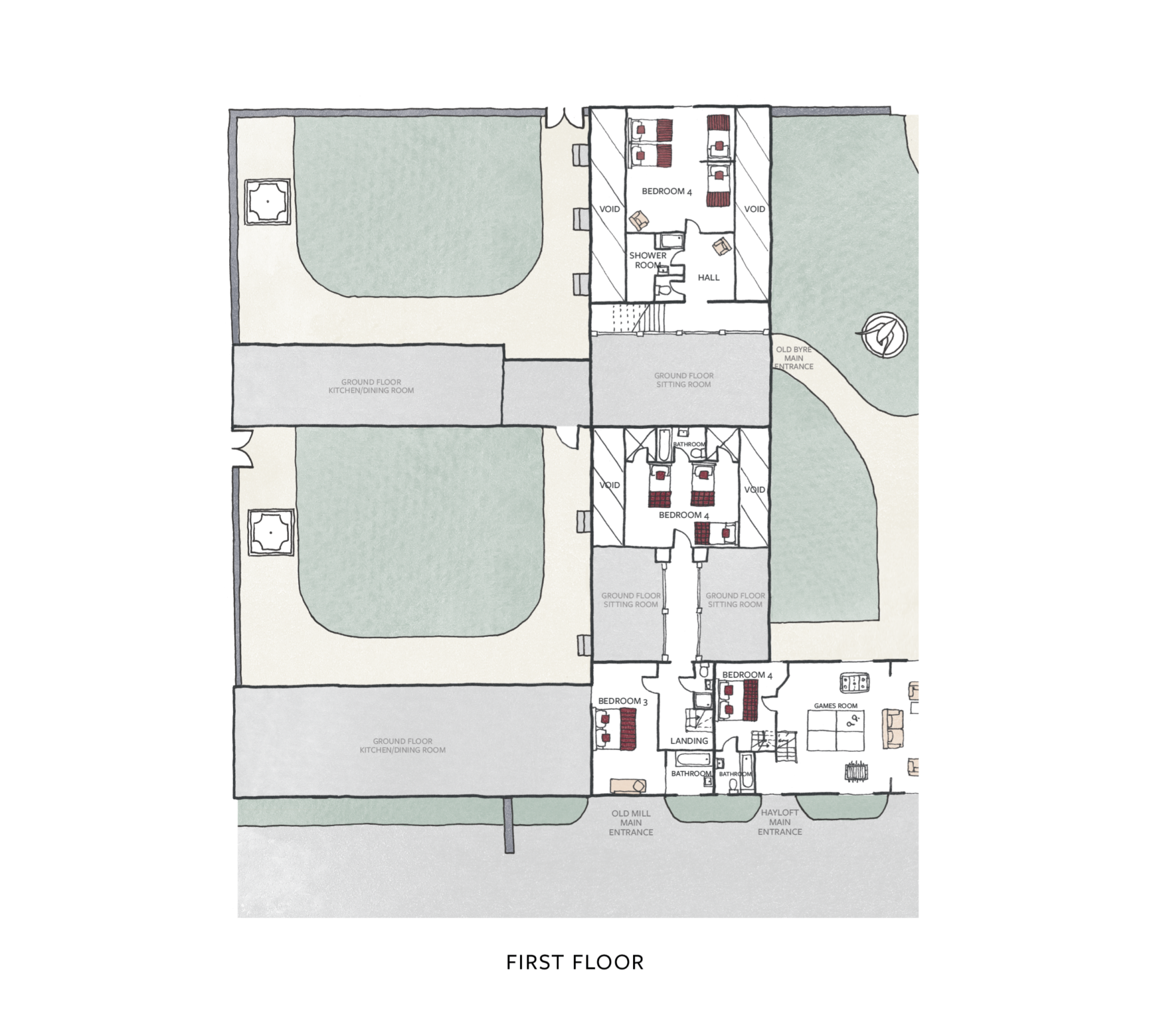 The Old Mill, Hayloft & Byre - The Barns